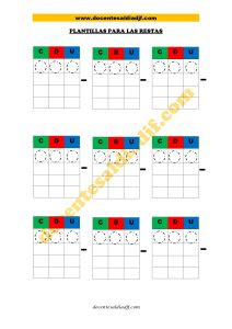Descargue aquí: PLANTILLAS PARA LAS SUMAS Y RESTAS
